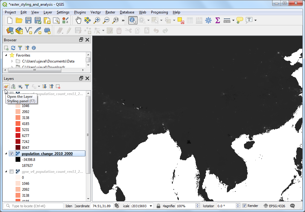 Estilos Y Análisis Básicos Ráster Qgis3 — Qgis Tutorials And Tips